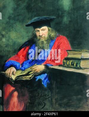 Portrait of Dmitry Mendeleev 1885 by Ilya Repin Stock Photo - Alamy