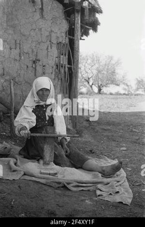 Second World War. For billeting. Soviet Union. On a hillside man in ...