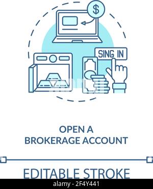 Opening business account abstract concept vector illustration Stock ...