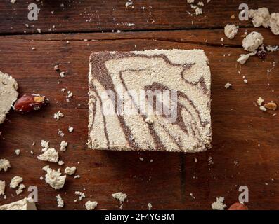 traditional turkish tahini halva in plate Stock Photo - Alamy