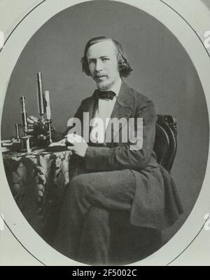 Portrait of serious Haeckel on the microscope Stock Photo - Alamy
