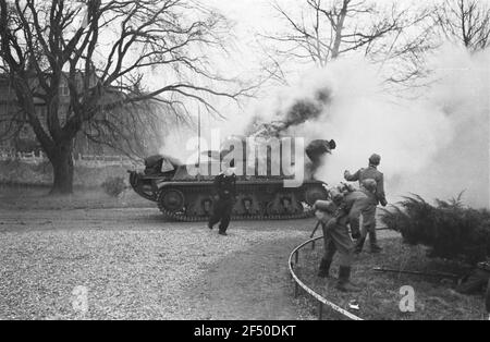German tanks during an exercise, probably in Germany. In the picture a ...