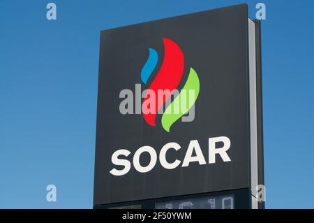 Logo sign of Socar gas station at Lugano on Switzerland Stock Photo - Alamy