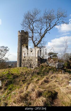 Balcarres folly / tower in the Balcarres Estate near Colinsburgh, Fife ...