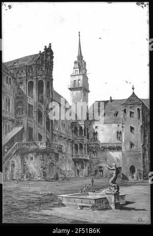 Torgau. Hof of the castle Hartenfels Stock Photo - Alamy