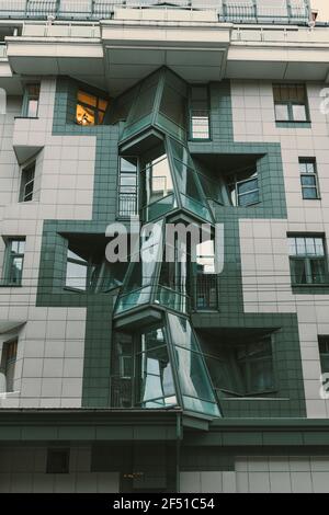 high-tech building balcony Architecture Design of future business ...
