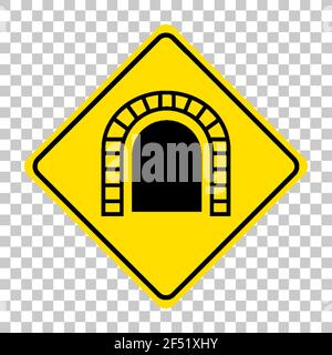 tunnel ahead road sign. sign tunnel icon. Vector road tunnel icon ...