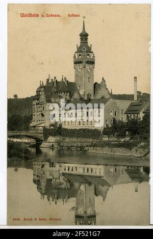 Buildings in Waldheim, Rathaus Waldheim, 1907, Landkreis Mittelsachsen ...