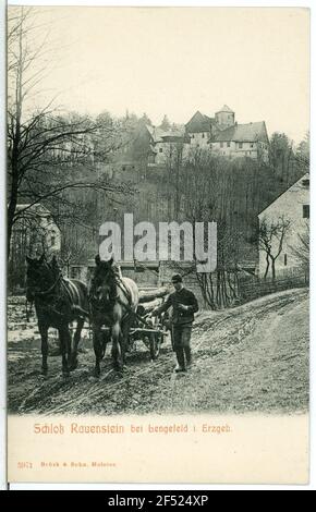 Rauenstein. at Lengefeld - Castle and pouring farmer Stock Photo - Alamy