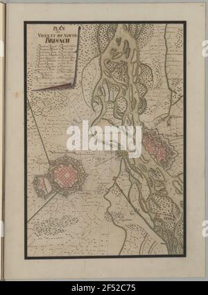 Map of Old and New Brisach Stock Photo - Alamy