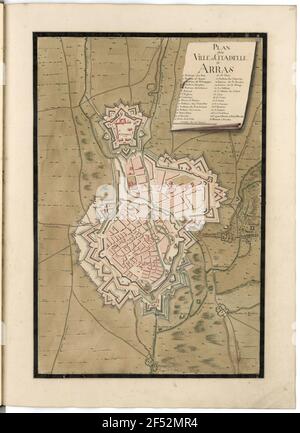Map of the city and citadel of Arras Stock Photo - Alamy