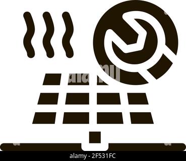solar panel installation glyph icon vector illustration Stock Vector ...