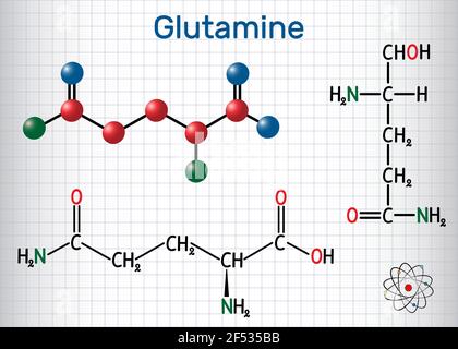 Glutamine chemical formula. Glutamine structural chemical formula ...