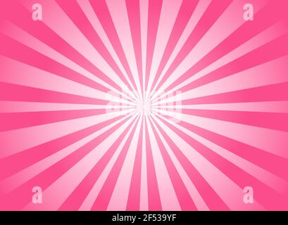 Sunlight horizontal background. Pink color burst background. Vector ...