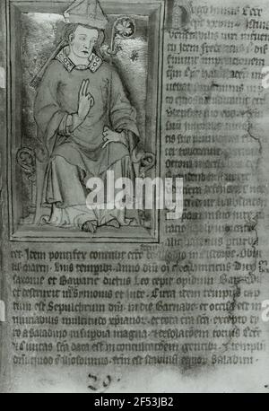 The chronicle of the bishops pad Verdensi Stock Photo - Alamy