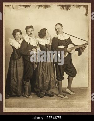 Oskar Döll (1886-1914). Group of a hippocamp with woman and man as a ...