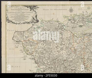 Kt. 39: Map of Oberlausitz, 1: 120 000, copper engraving, 1759 Stock ...