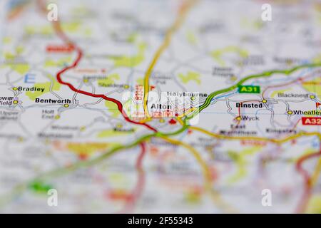 Alton shown on a road map or geography map Stock Photo - Alamy