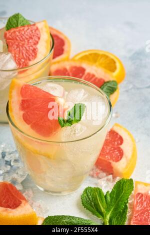 Lemonade made from mint and lime at the bar Stock Photo - Alamy