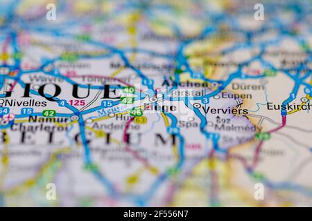 Map liege 3 Stock Photo - Alamy