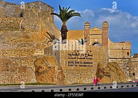 Tangier view from the port Hotel Continental, Terrasse Borj al-Hajoui ...