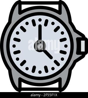 Icon Of Watches. Editable Bold Outline With Color Fill Design. Vector ...