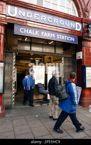 Chalk Farm underground station on London's Northern Line, the nearest ...