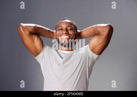 Hands Behind Head Flex Stock Photo - Alamy