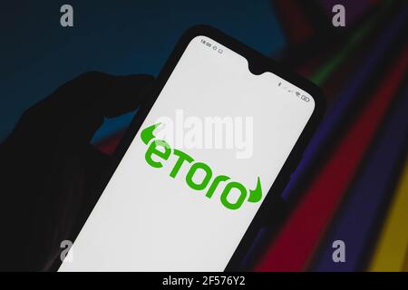 Brazil. 23rd Mar, 2021. In this photo illustration a Coinbase logo seen ...