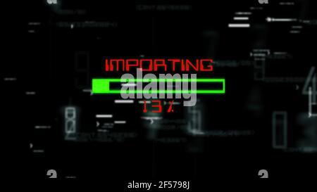 Importing data progress bar on digital background Stock Photo - Alamy