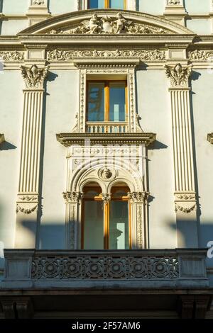 Historic palace along via Dante in Milan, Lombardy, Italy Stock Photo ...