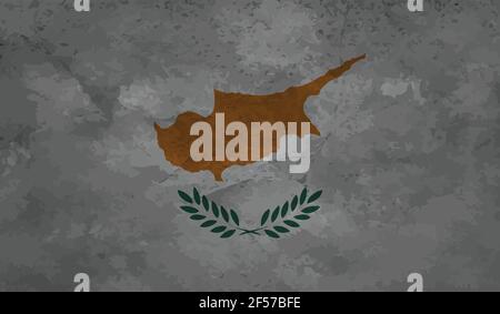 Cyprus grunge flag set on a white background. Vector illustration Stock ...