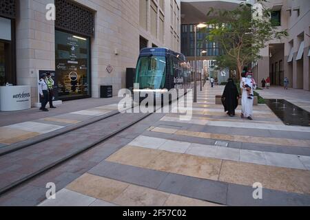 The contemporary architecture of Msheireb Downtown Doha, Qatar Stock ...