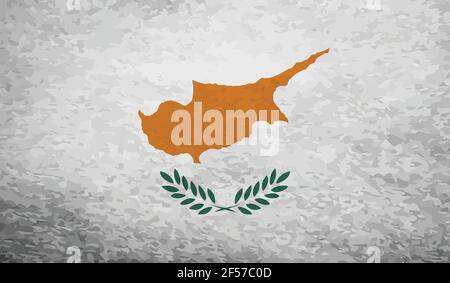 Cyprus grunge flag set on a white background. Vector illustration Stock ...