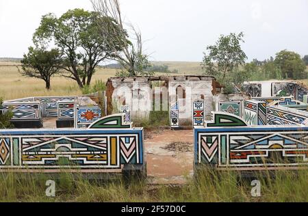 South Africa Botshabelo Ndebele Village Stock Photo - Alamy