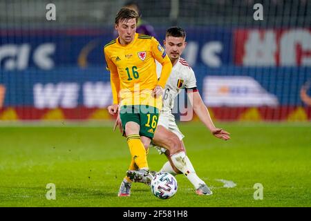 Joe Morrell of Wales during the FIFA World Cup 2022, Qualifiers Group E ...