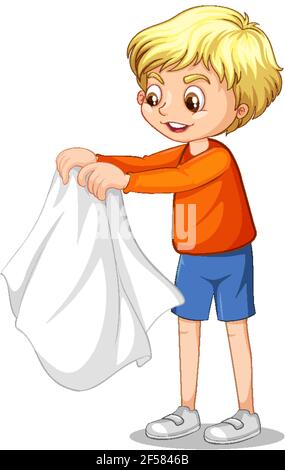 Girl taking off her coat cartoon character illustration Stock Vector ...
