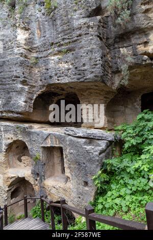 Besikli Cave Tomb Monument in Antakya (Antioch). In tombs, 12 rock ...