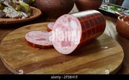 Prasky Sausage - Polish-American type of coarse-ground summer sausage ...