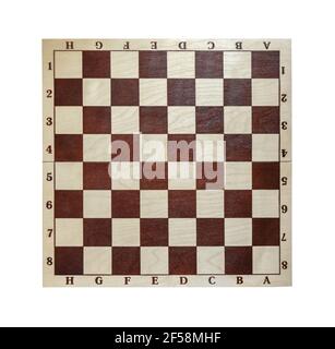 wooden empty chessboard isolated Stock Photo - Alamy