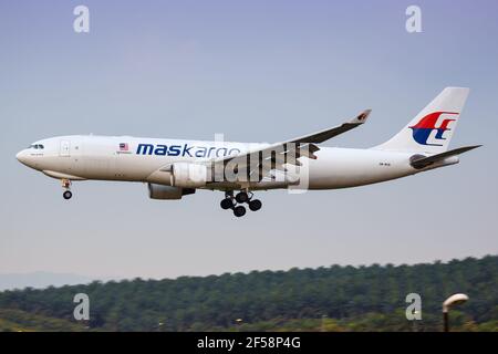 Malaysia Airlines Cargo Airbus A330-200F seen on ground at Adelaide ...