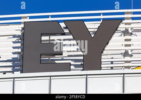 Ernst Young EY headquarters in the Skyloop building at Stuttgart ...