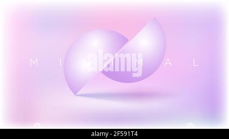 Minimal geometric abstract background. Primitive shapes composition ...