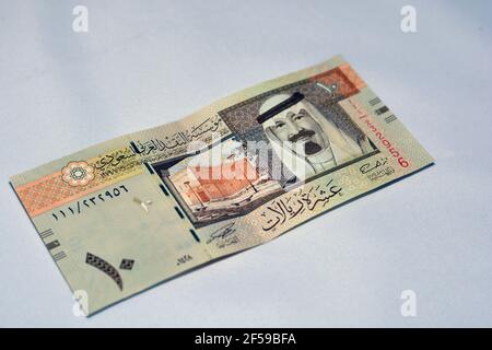 Saudi Arabia10 riyals banknote, The Saudi riyal is the currency of ...