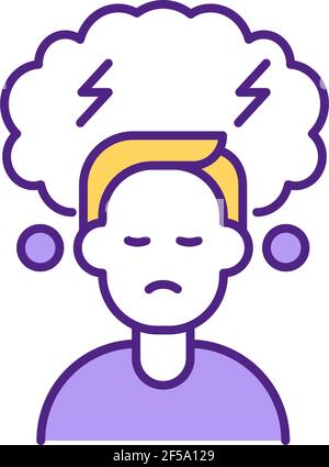 Bad mood RGB color icon Stock Vector Image & Art - Alamy