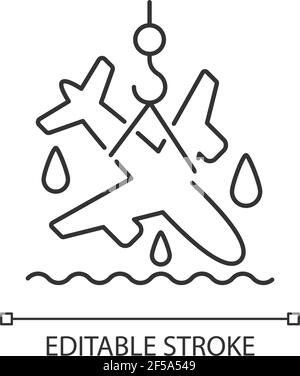 Salvage line icon, concept sign, outline vector illustration, linear ...