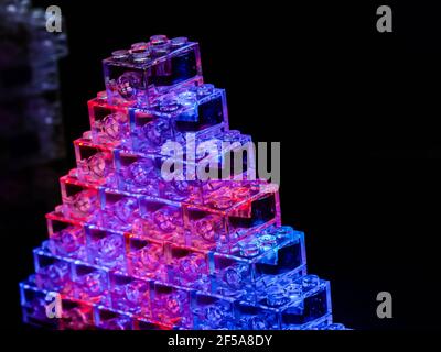 Toy bricks with bright LED lights Stock Photo - Alamy