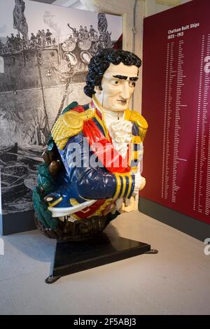 bow and figurehead of tall ship HMS Rose Stock Photo - Alamy