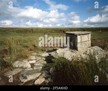 Cranmere Pool Letterbox Dartmoor Devon England Stock Photo - Alamy