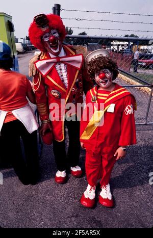 Carney and Carnival Clown, Central Ontario Exhibition Stock Photo - Alamy